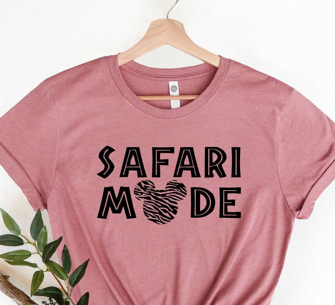 Safari Mode Mickey Head T-shirt,unique Jungle Adventure Inspired Design ...