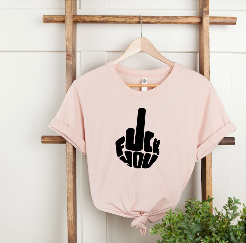 Middle Finger T-shirt: Funny Sarcastic Meme, Unisex Cotton Tee - Etsy