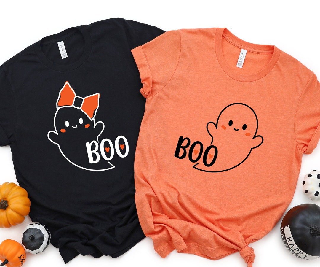 Cute Ghosts Boo Shirts, Ghost With Cute Bow, Halloween Boo Shirt ...