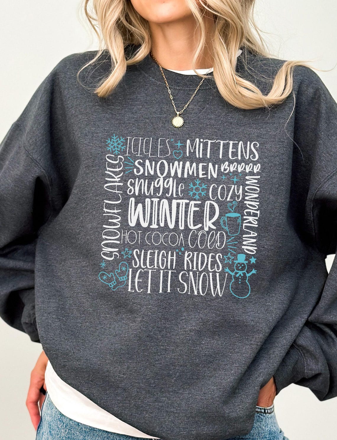 Let It Snow Sweatshirt, Cozy Season Sweatshirt, Freezing Season Shirt ...