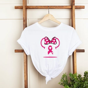 Breast Cancer Awareness, Ribbon Minnie Mouse Head, Minnie Mouse Head T ...