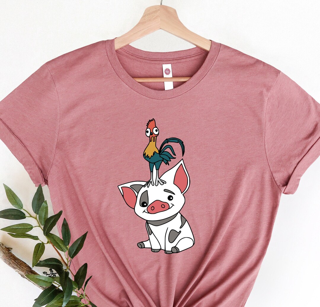 Pua and Hei Hei, Disney T-shirt, Disneyland Shirt, Embroidery, Moana ...