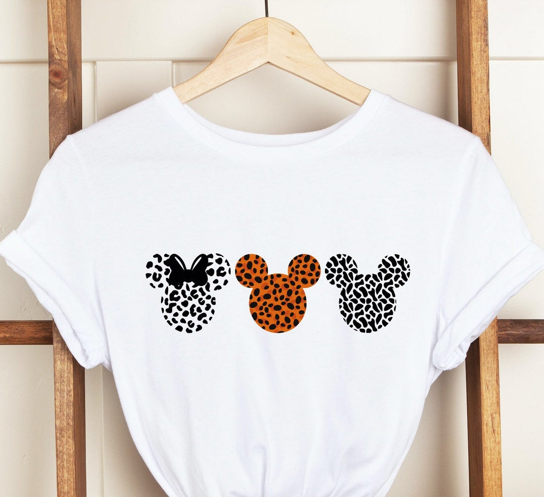 Mickey Mouse Head Shirt, Leopard Mickey Mouse Tee, Gift for Her ...