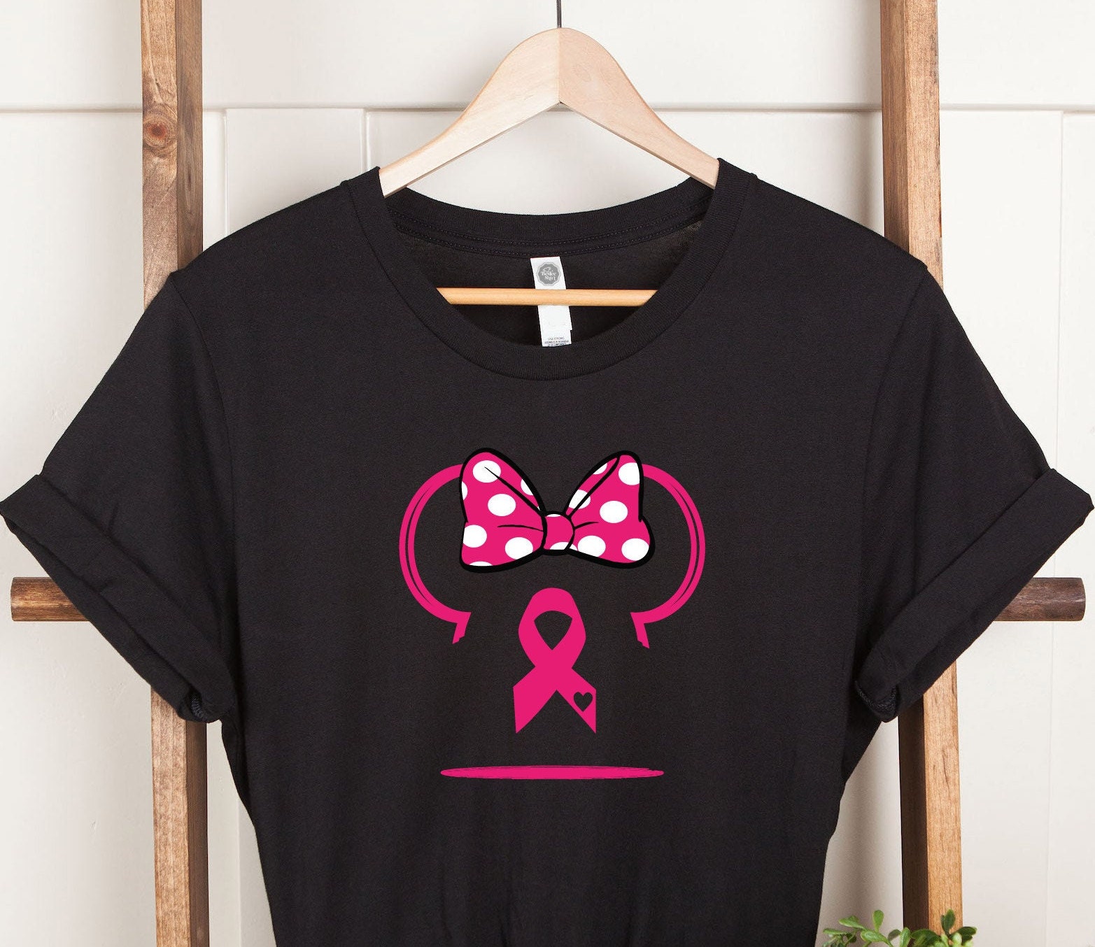 Breast Cancer Awareness Ribbon Minnie Mouse Head Minnie | Etsy