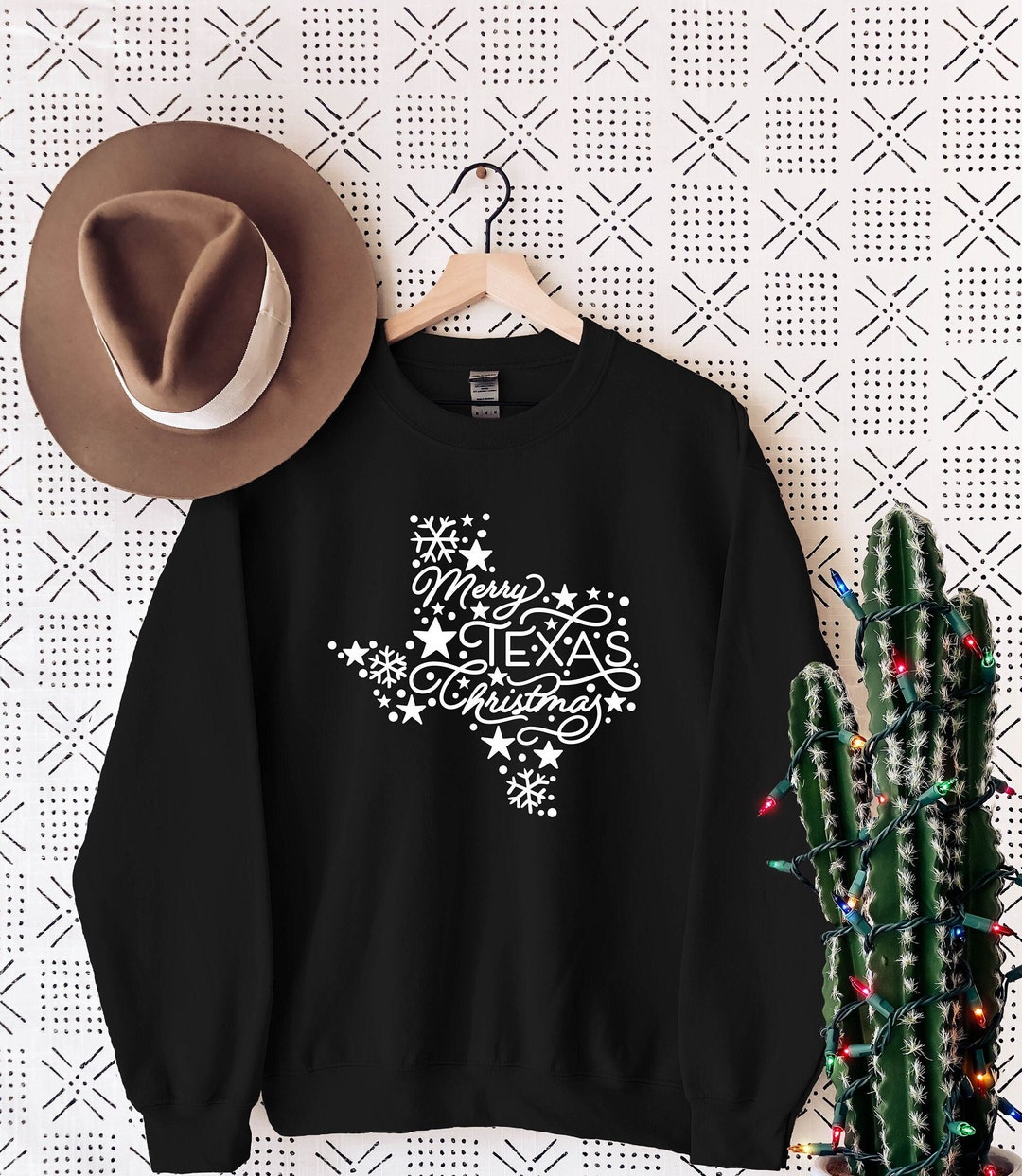Merry Christmas Texas Map Sweatshirt Texas Lovers Christmas - Etsy