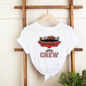 Disney Cars Mcqueen Pit Crew Shirt, Disney Pixar Cars Shirt, Lightning ...