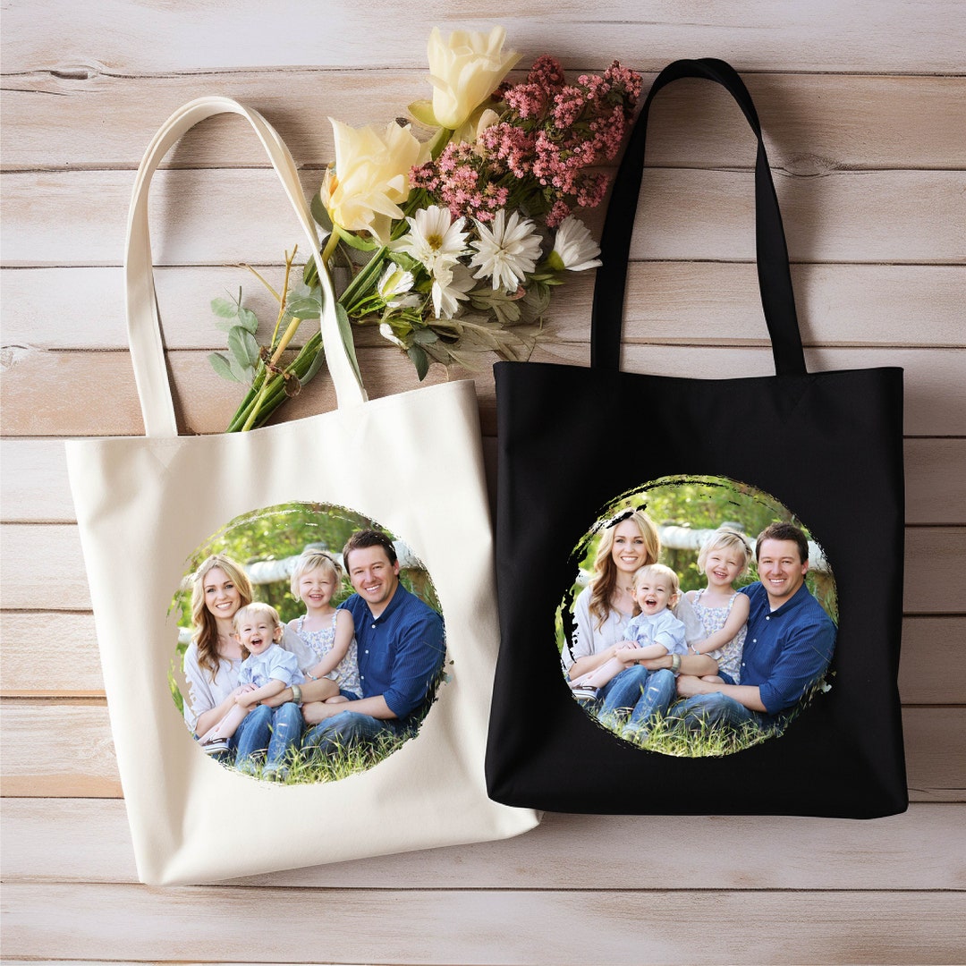 Personalized Photo Bag, Custom Photo Gift for Family Matching Tote Bag ...