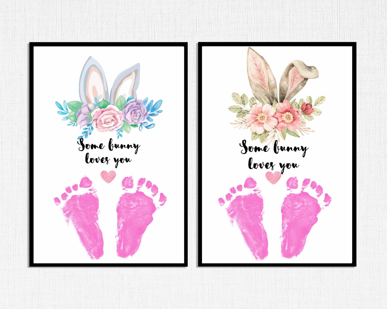 Easter Footprint Art, Some Bunny Loves You, Easter Feet, Baby Keepsake ...