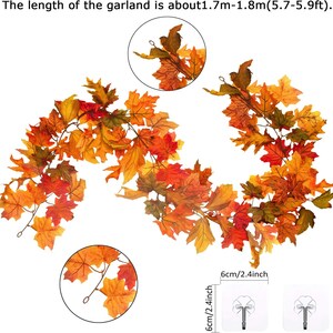 Artificial Autumn Fall Maple Leaves Garland Hanging Plant Home - Etsy UK