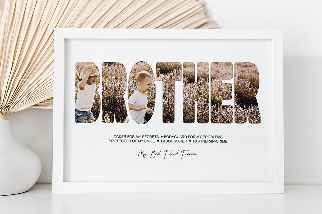 Brother - Personalised Photo Collage / Personalised Gifts / Brother ...