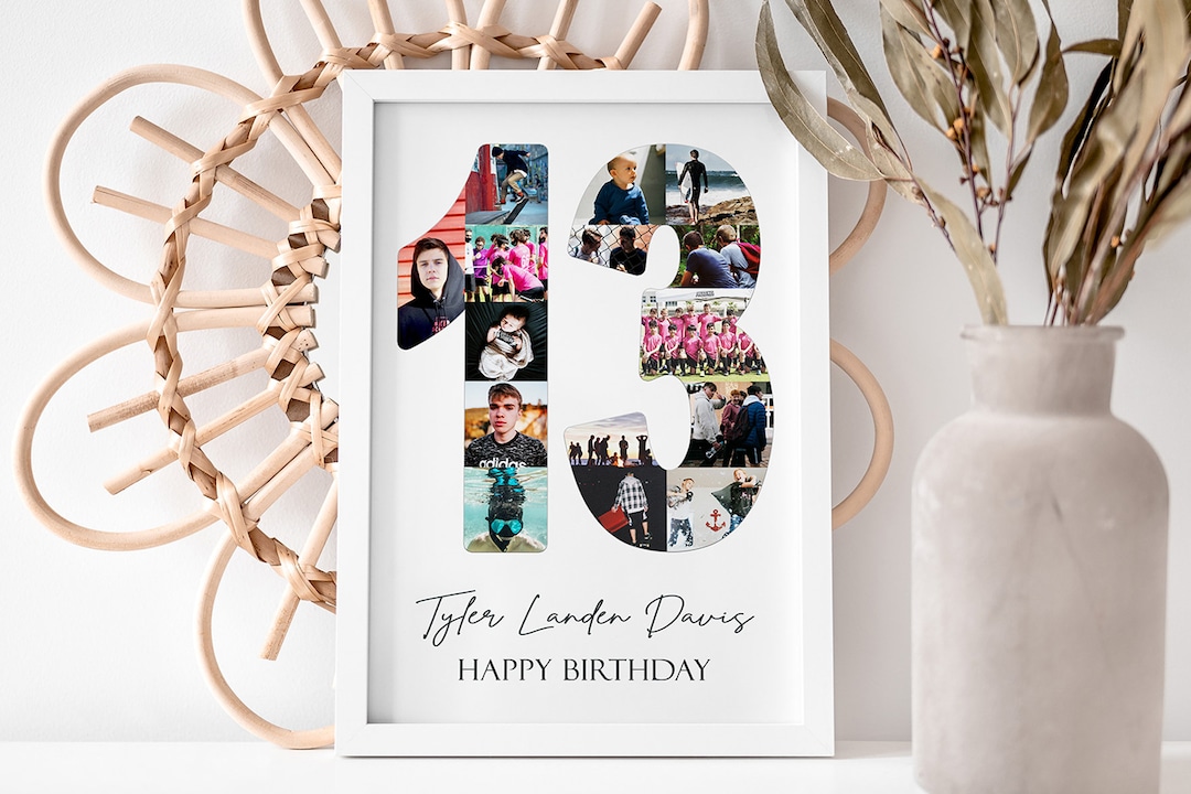 13 YEAR OLD - Personalised Photo Collage / Personalised Gifts / Gifts ...