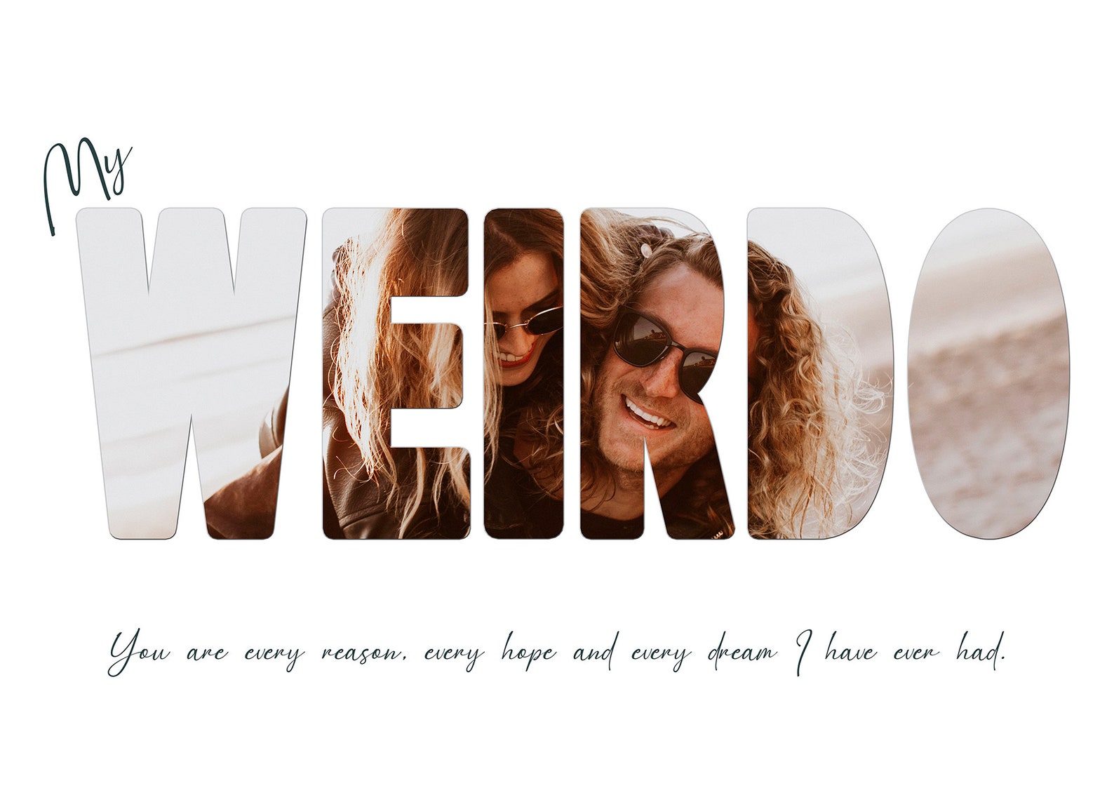 My Weirdo Personalised Photo Collage / Personalised Gifts / Anniversary ...