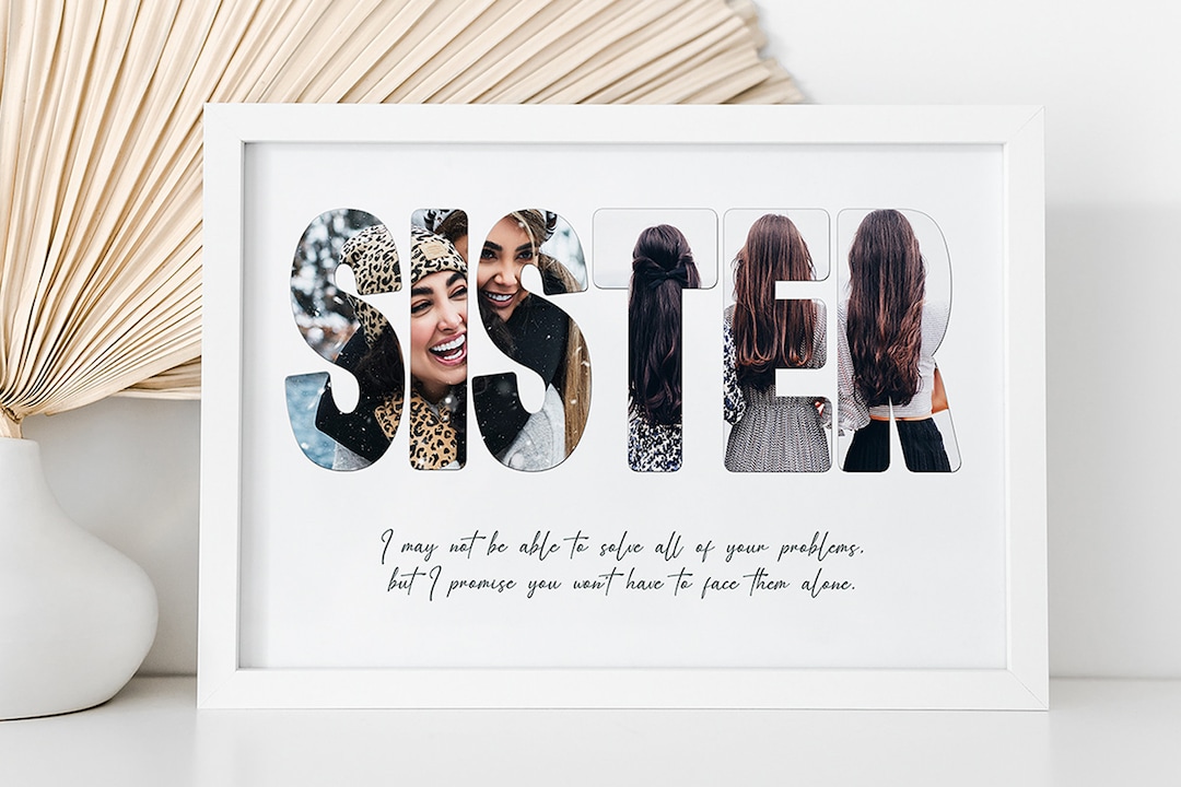 Sister - Personalised Photo Collage / Personalised Gifts / Sister Gifts ...