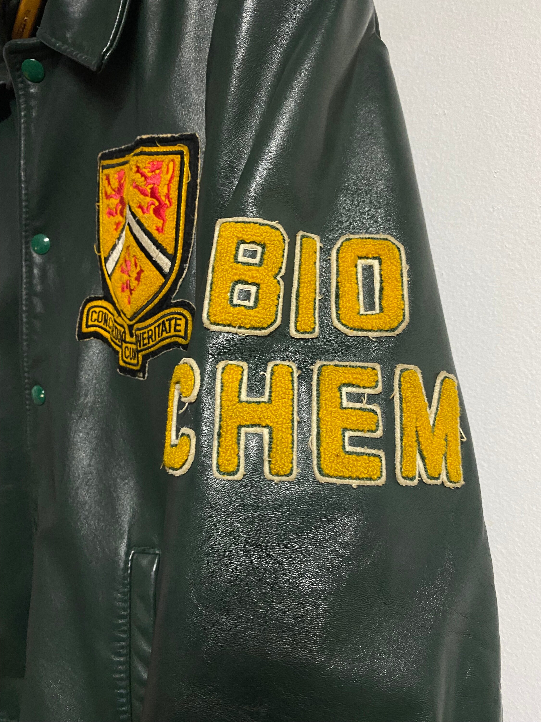 Vintage 80s University of Waterloo Letterman Varsity Leather Jacket - Etsy