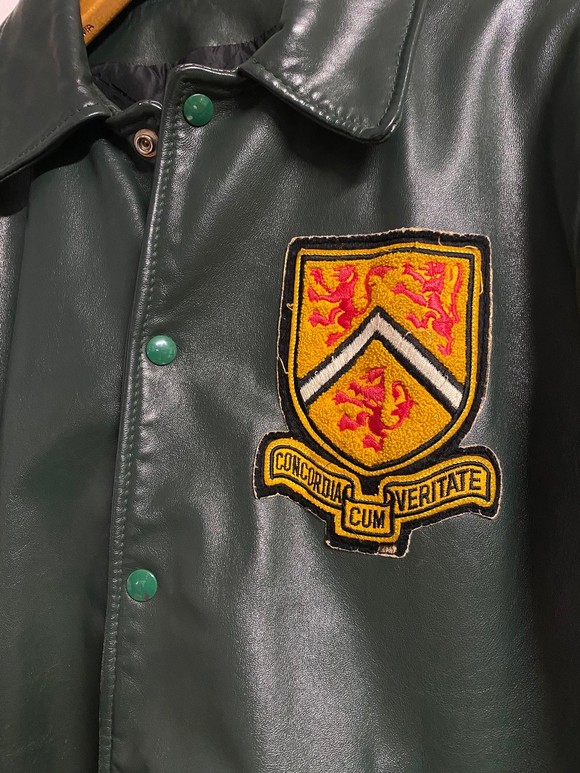 Vintage 80s University of Waterloo Letterman Varsity Leather Jacket - Etsy
