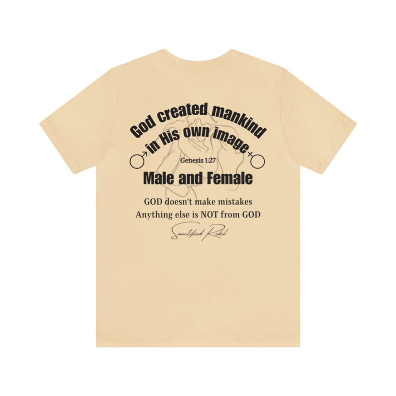 Sanctified Rebel 'male and Female' Christian Shirt, Christian Clothing ...