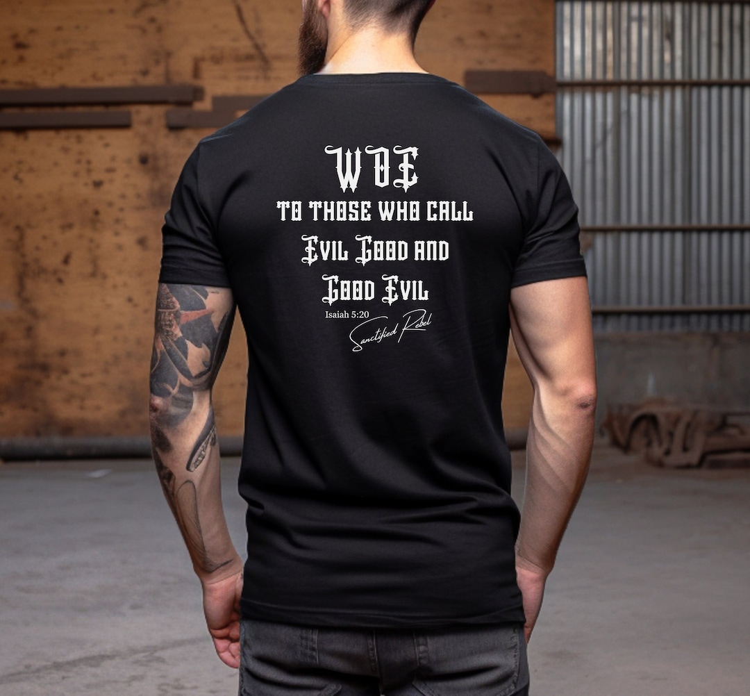 Sanctified Rebel 'WOE' Christian Shirt, Christian Clothing, Christian ...