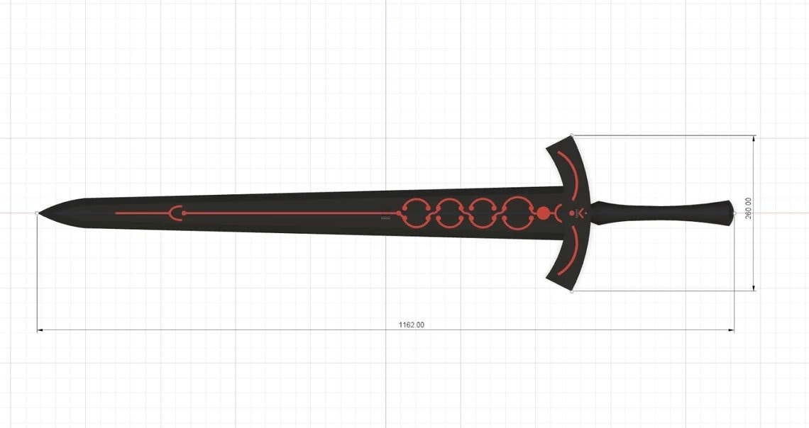Excalibur Morgan Fate Sword Saber Alter STL Files for - Etsy
