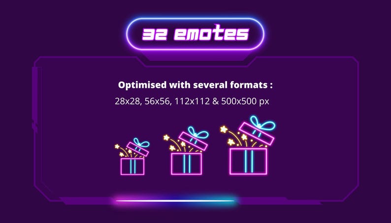 Pack 32 Neon Festive Emote Bundle PNG – Twitch, Discord, Youtube ...