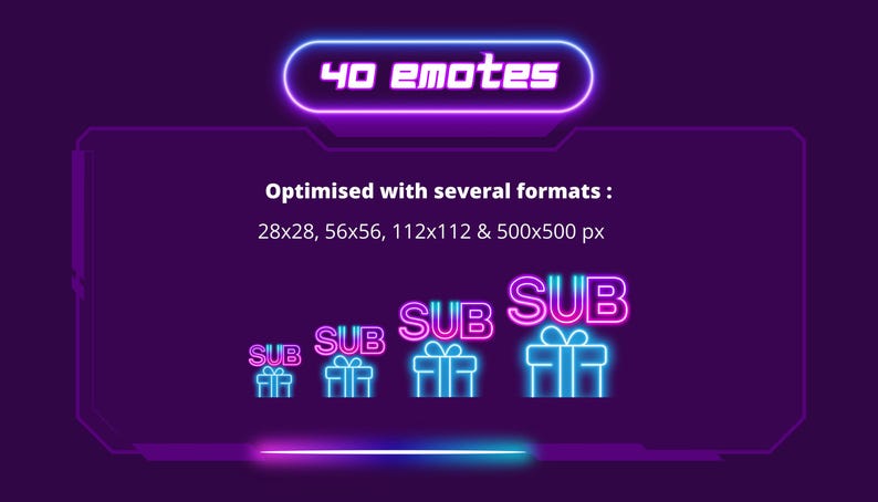 Pack 40 Neon Emotes PNG – Twitch, Discord, Youtube, Etc – Transparent ...