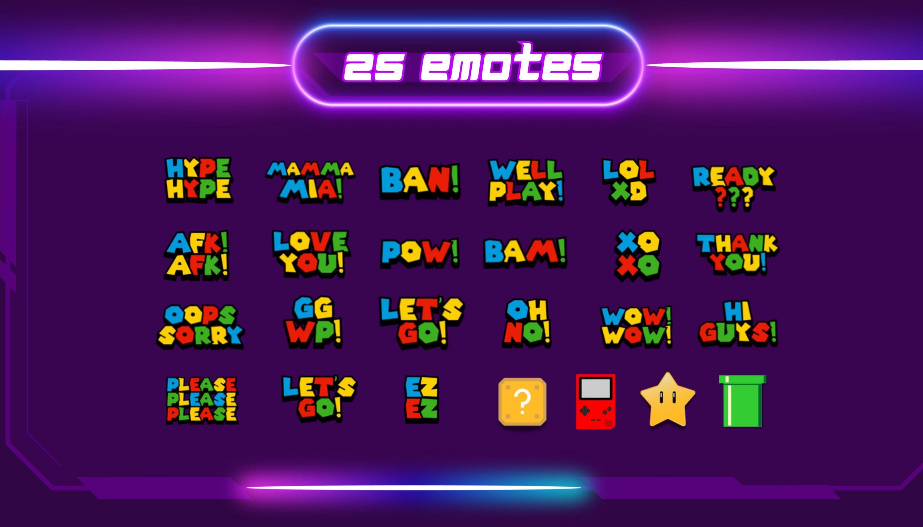 Pack 25 Super Mario Bros Emote PNG – Twitch, Discord, Youtube ...