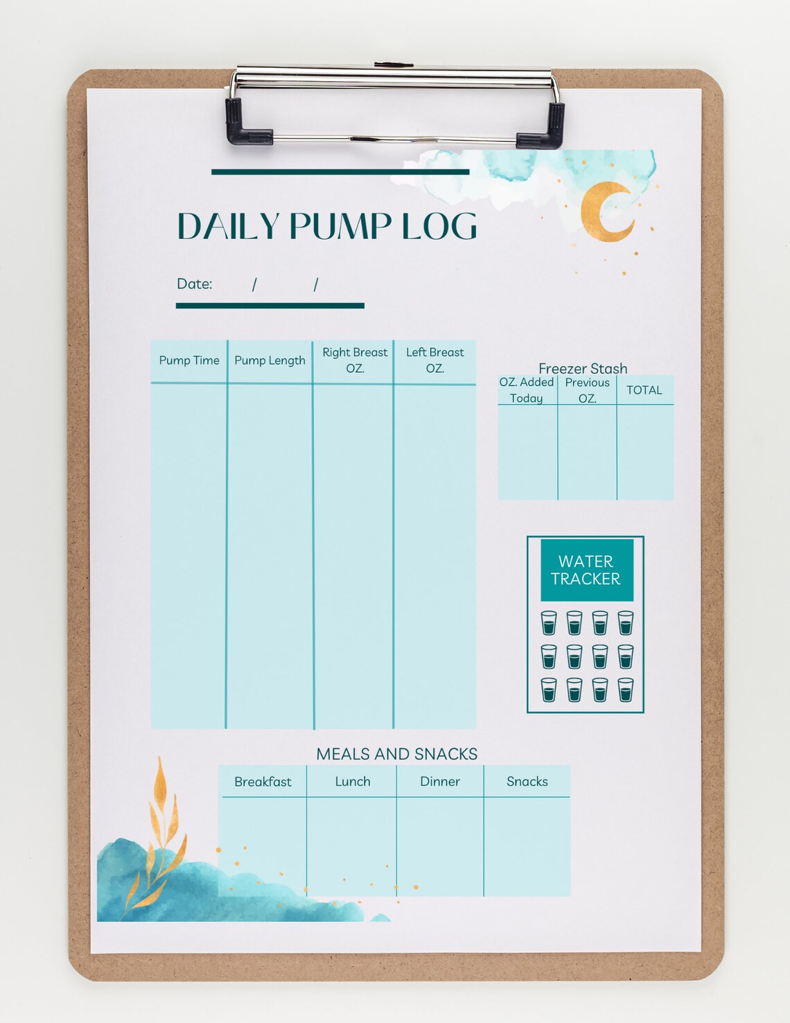 Daily Baby Log, Pumping Log, Breastfeeding, New Baby Log, Pumping, Baby ...