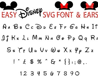 Mickey Ears Font | Etsy
