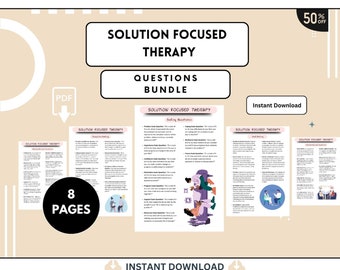 Solution Focused Therapy Questions Cheat Sheet, Therapy Session ...