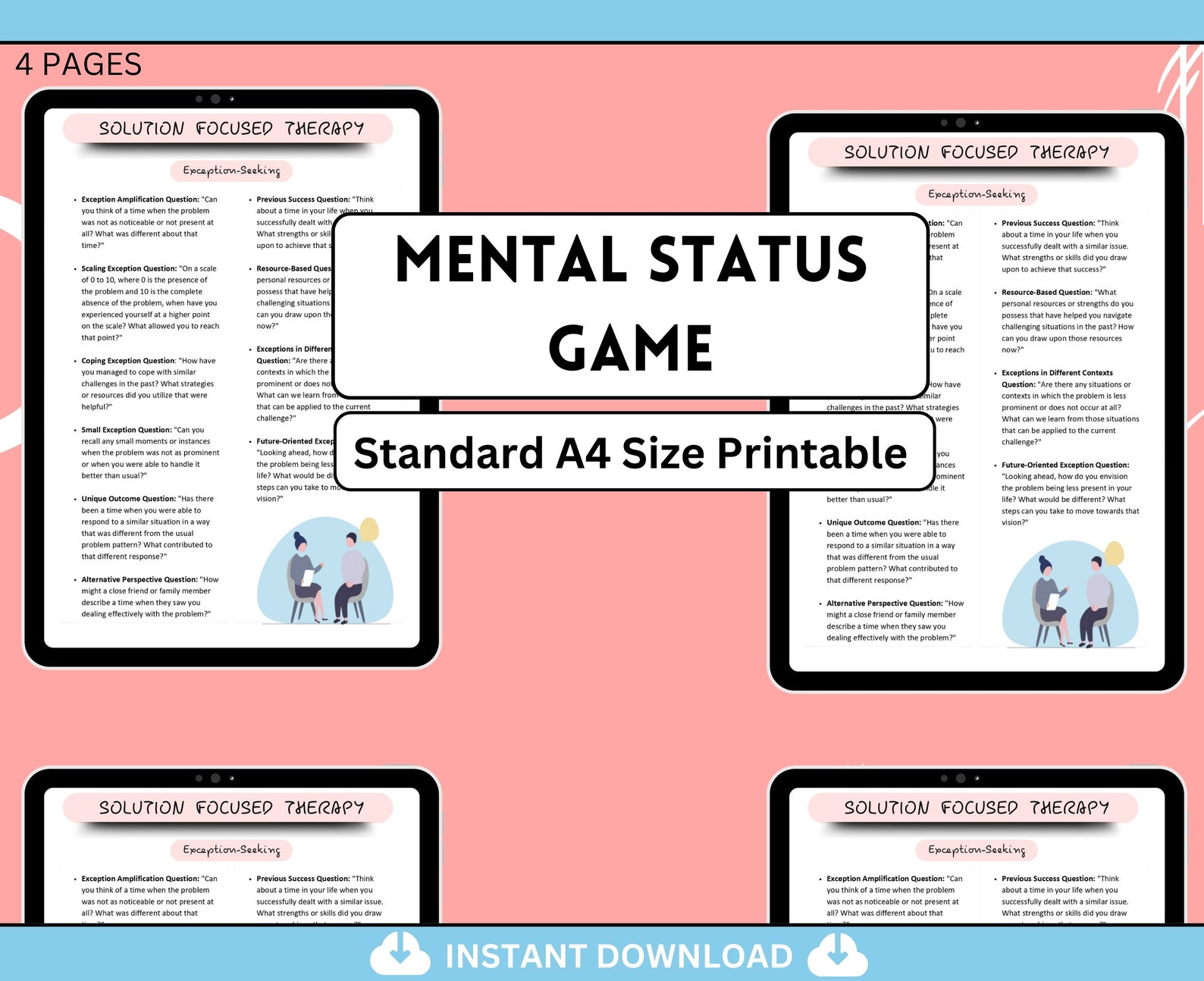 Mental Status Exam, MSE Cheat Sheet, Fillable Therapy Forms, Intake ...
