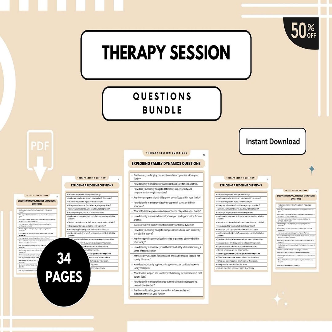 Therapy Session Questions, Counseling Questions, Open Ended Questions ...