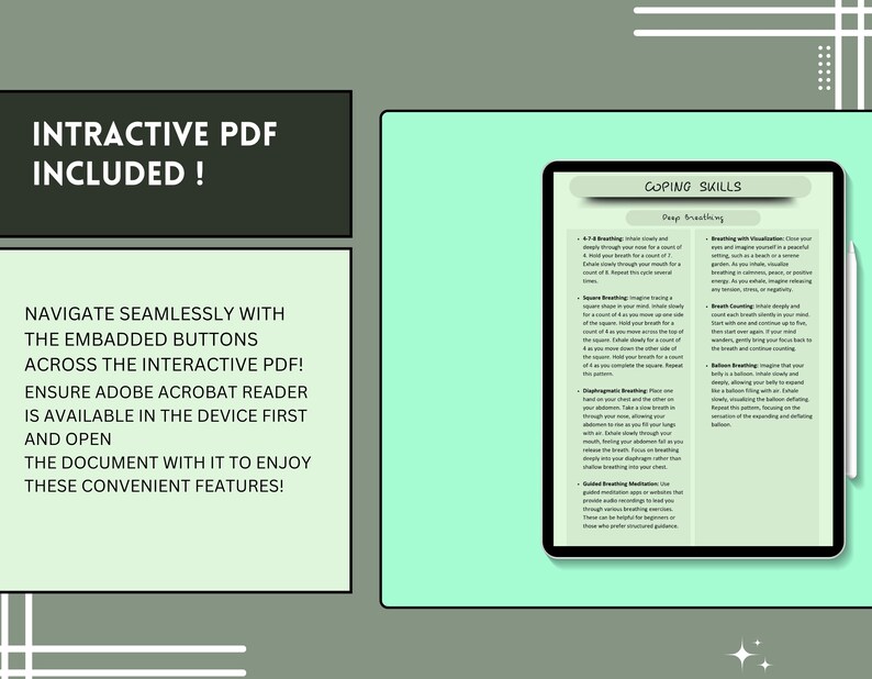 Coping Skills, Self Regulation, CBT, DBT, Mindfulness, Pdf Worksheets ...