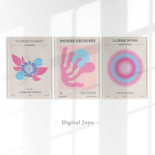 Pink Blue Wall Art - Etsy