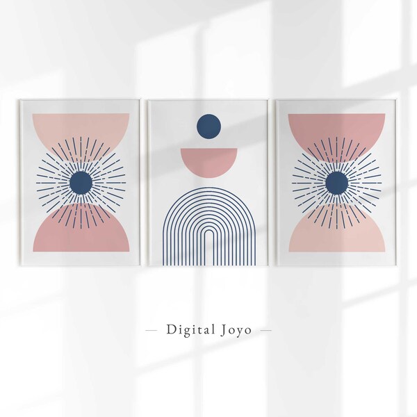 Pink Blue Wall Art - Etsy Australia