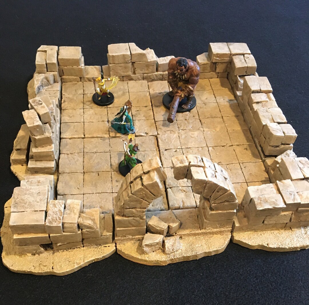 Modular Dungeon Tile desert Ruins Basic Set - Etsy