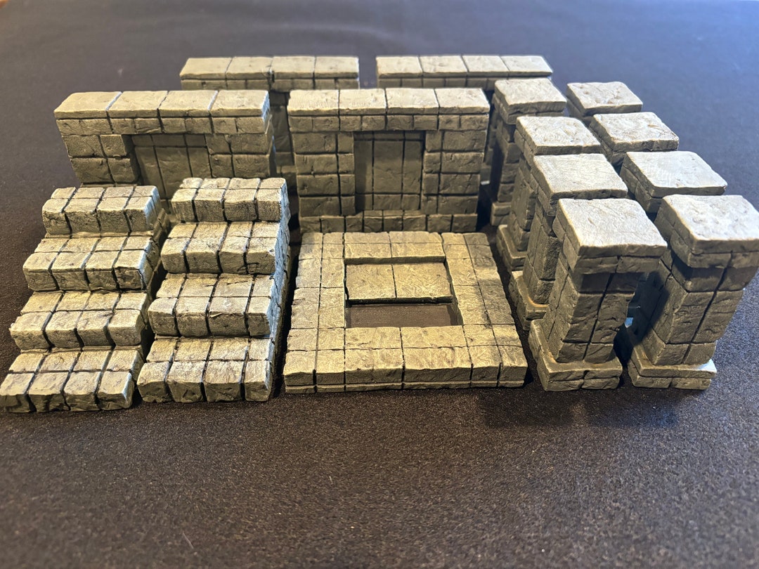 Doors, Pillars, and Stairs Modular Dungeon Tile quetzalcoatl - Etsy