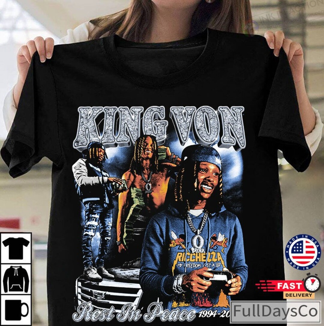 KING VON Vintage Shirt, King Von Tshirt, King Von Fan Tees, King Von ...