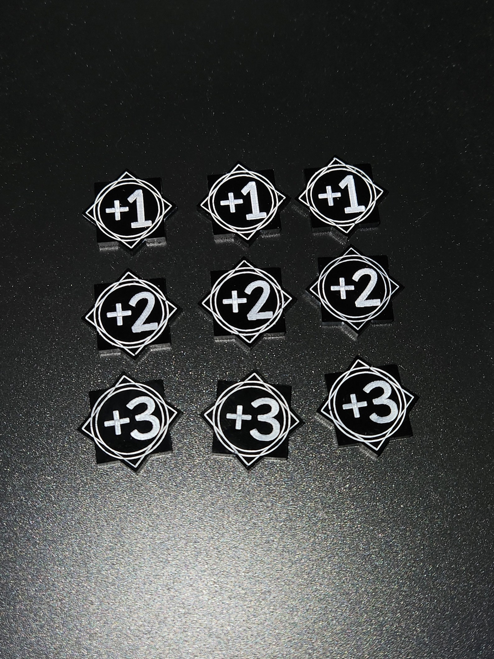 Disney Lorcana Strength Attack Plus Tokens TCG Acrylic Token Set 1 2 3 ...