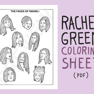 Rachels Faces Friends Printables Friends Colouring Book - Etsy