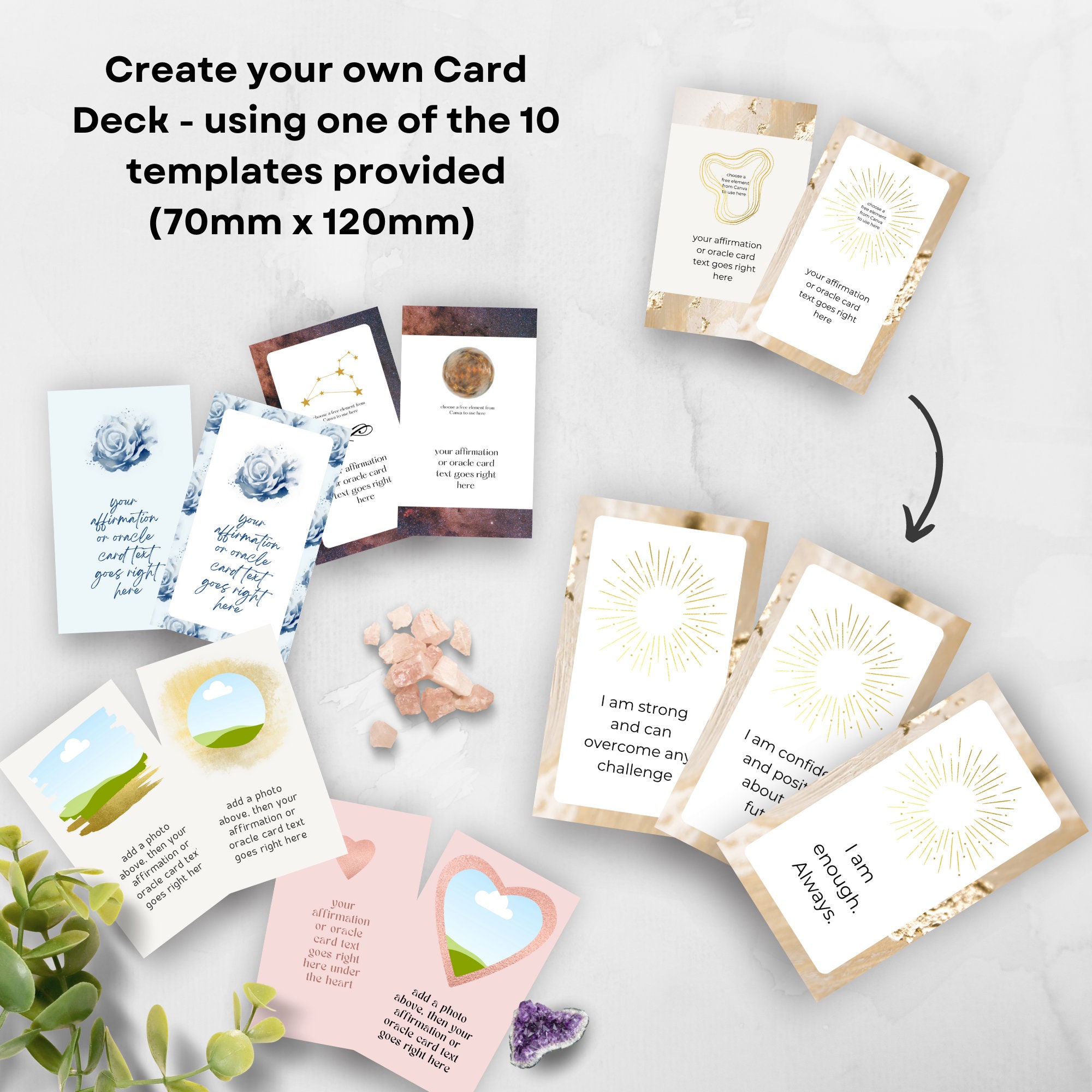 Card Deck Creator, Canva Template Card Deck, Editable Card Deck Blanks ...