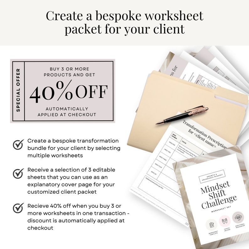 Mindset Shift Worksheet Canva Template, Coaching Mental Health Wellness ...