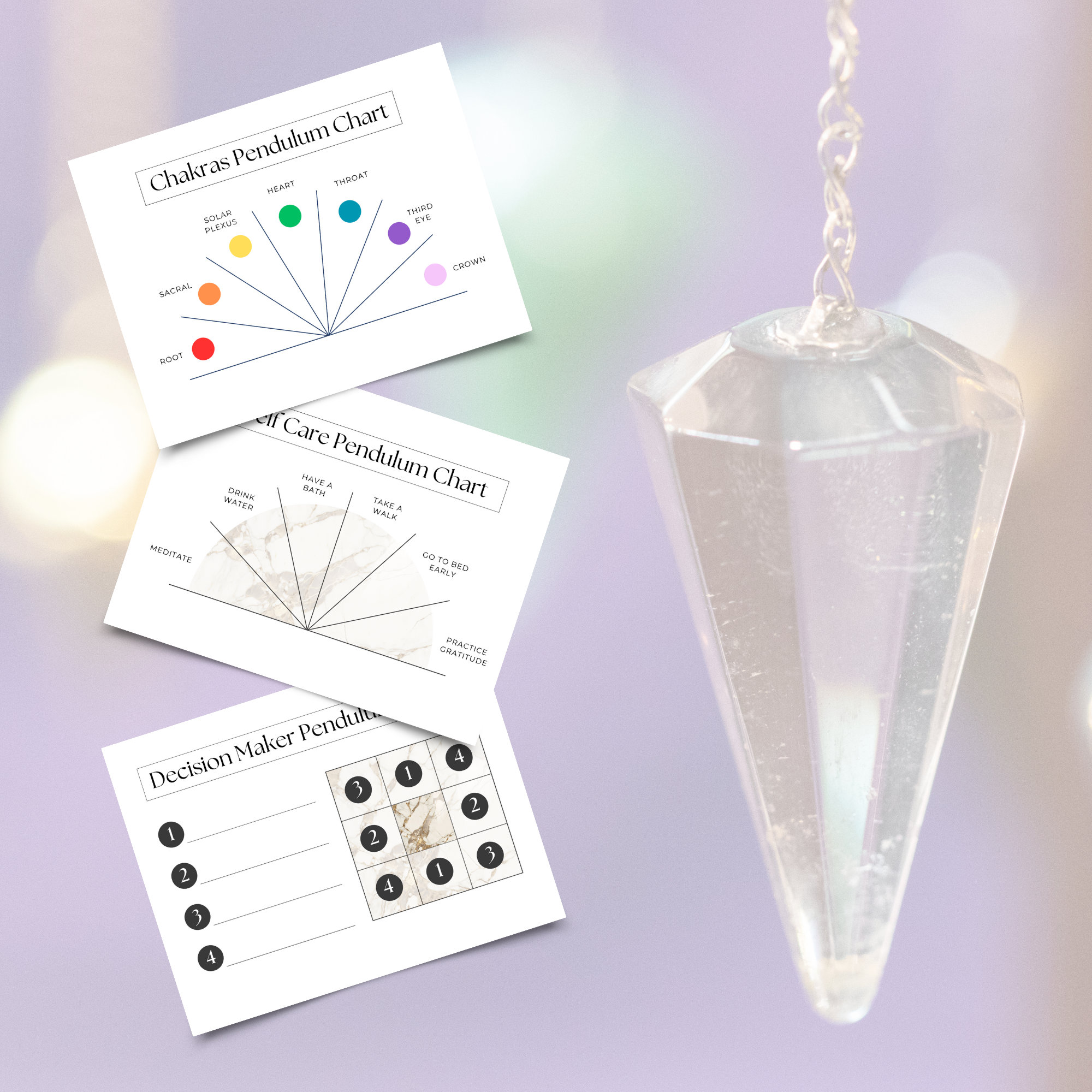 Spiritual Coach Dowsing Board Printable, Pendulum Chart Template, Unconscious Mind Divination ...