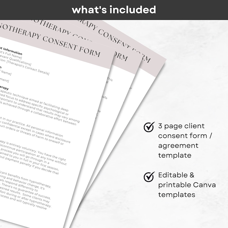 Hypnotherapy Consent Form, Hypnosis Session Onboarding for ...