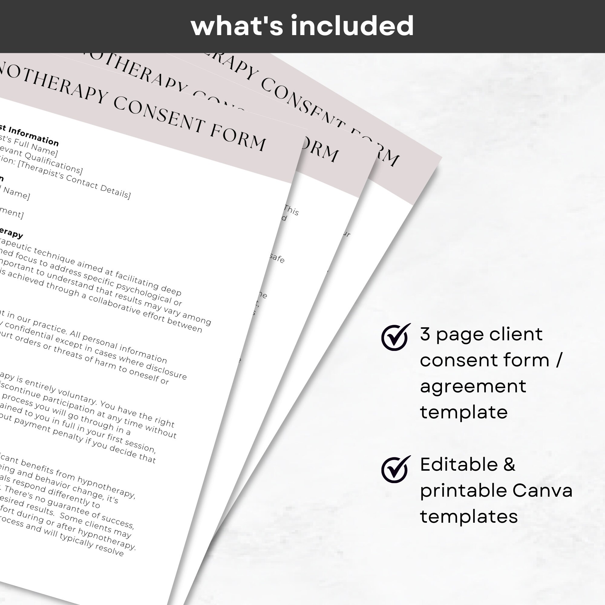 Hypnotherapy Consent Form, Hypnosis Session Onboarding for ...