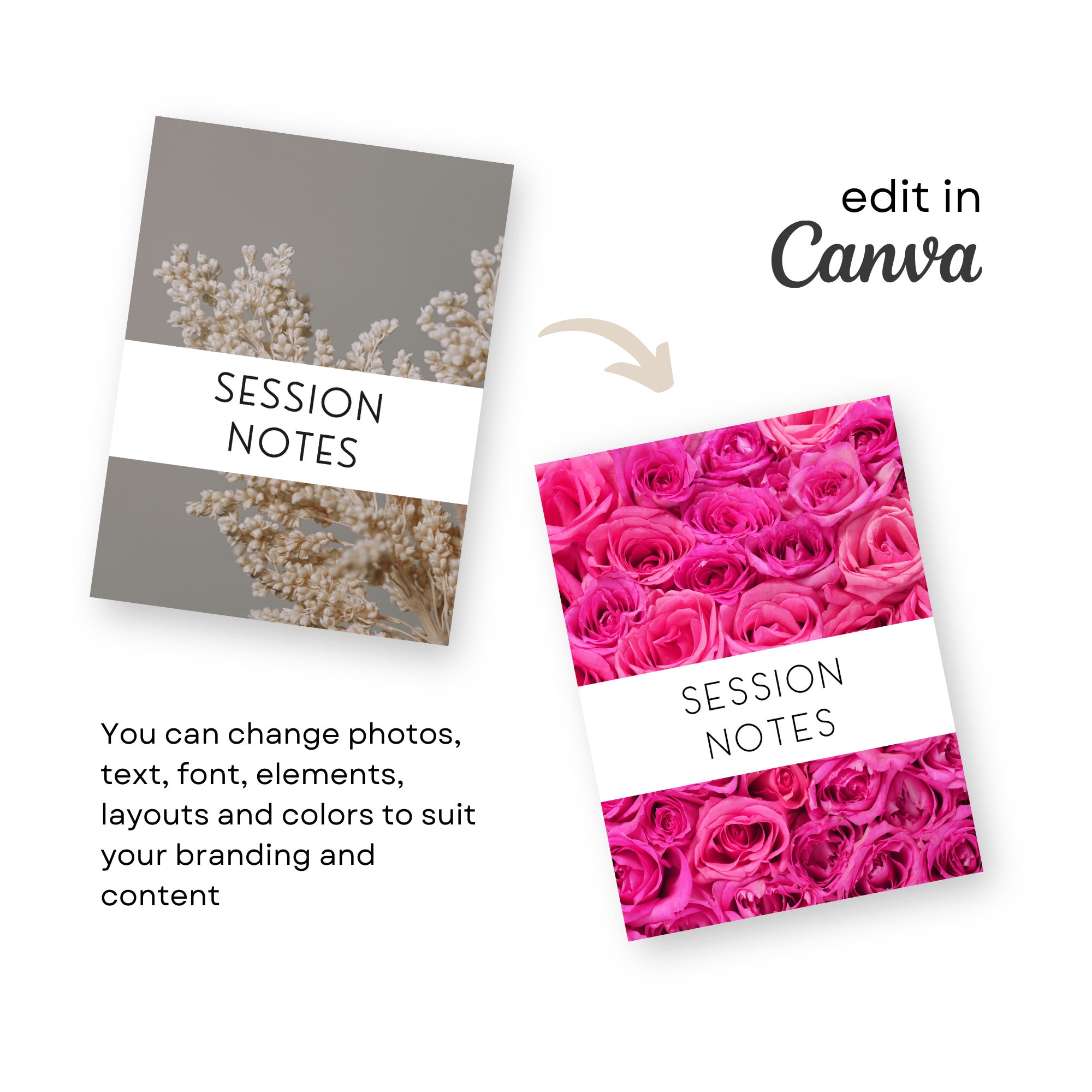 Coaching Journal Canva Template, Client Onboarding, Coaching Session ...