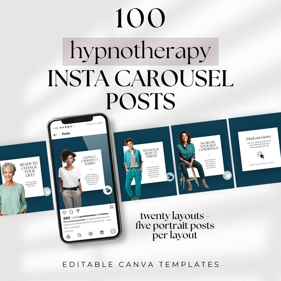 Insta Portrait Carousel for Hypnotherapist Instagram Engagement ...