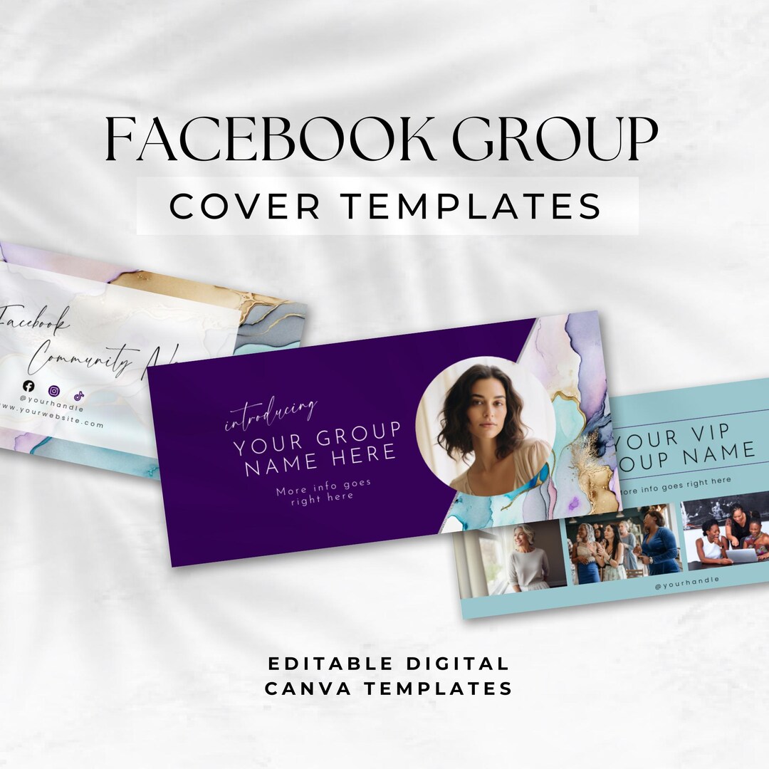 Facebook Group Banner FB Cover Canva Template Branded Social Media ...