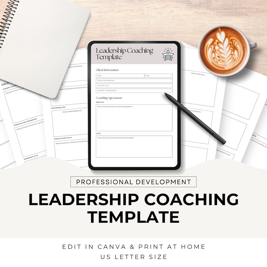 Leadership Coaching Template Career Coach Tools Executive Development ...