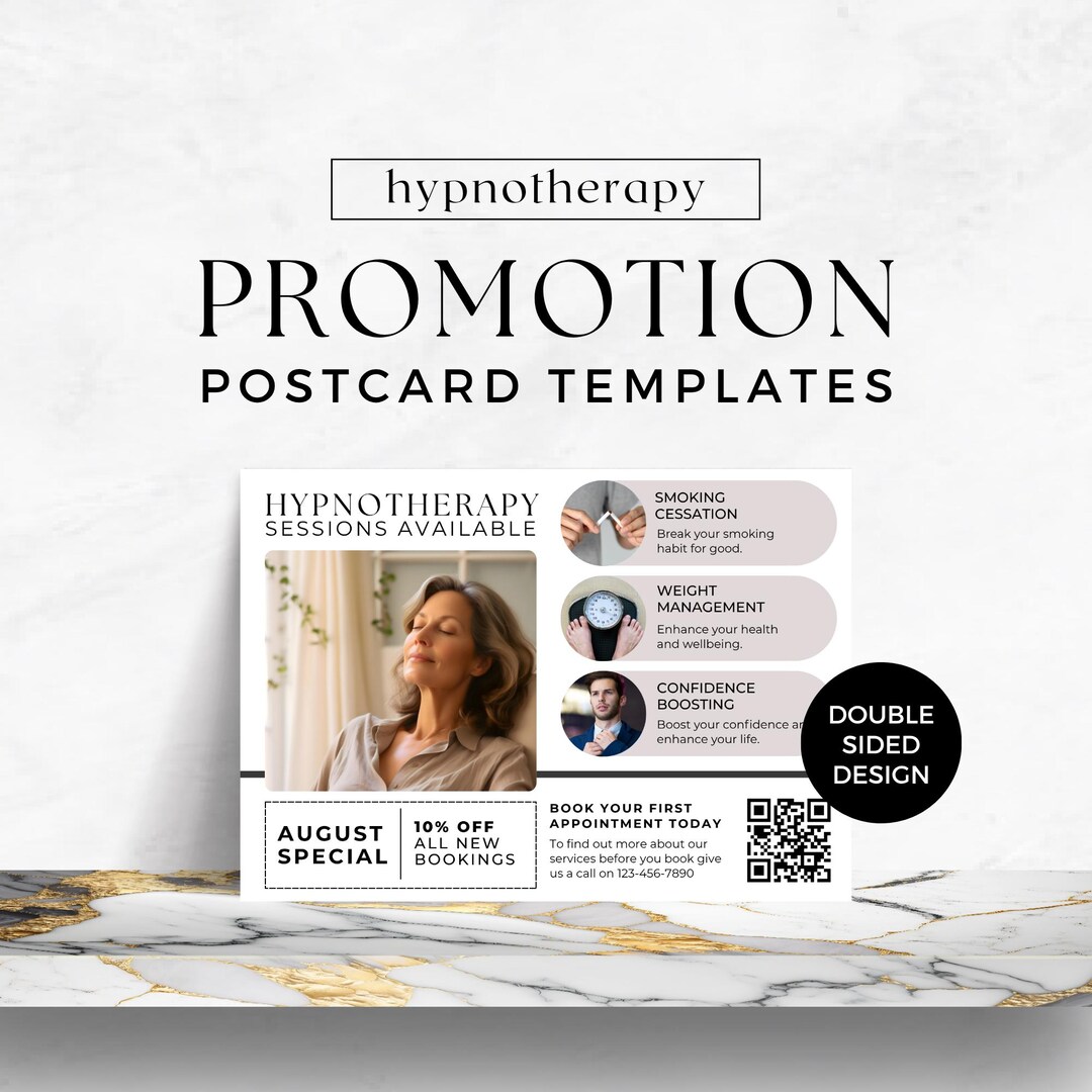 Hypnosis Practice Postcard Promo Business Marketing Flyer Editable ...