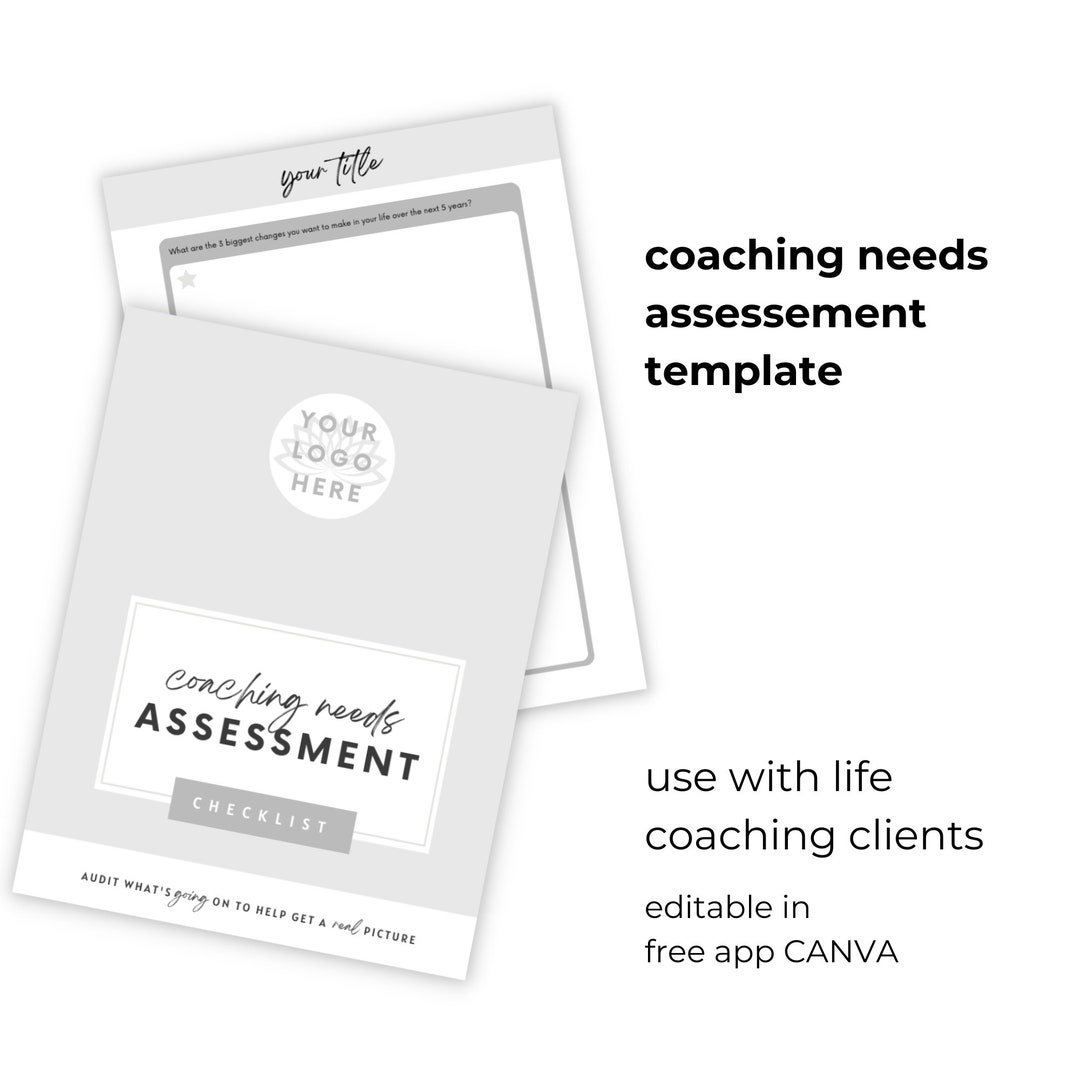 Coaching Needs Assessment Canva Template for Coaches, Digital Template ...