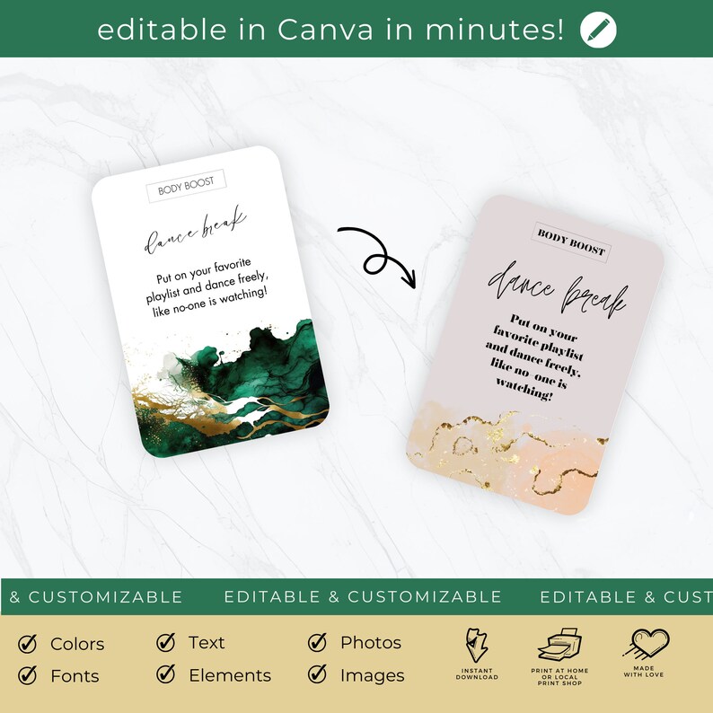 Self Care Activity Cards, Printable, Wellness Mindfulness, Done for You ...